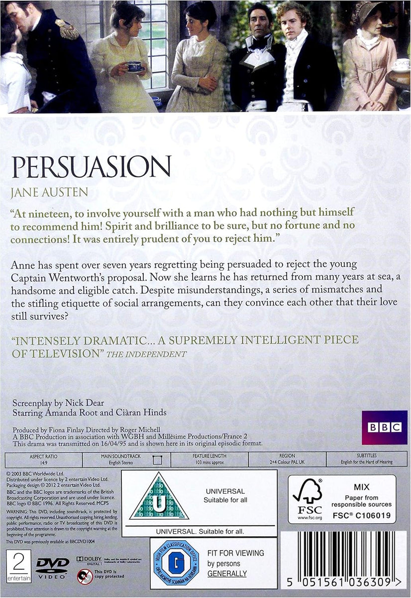 Persuasion - DVD 1995 | thejaneaustenshop.co.uk