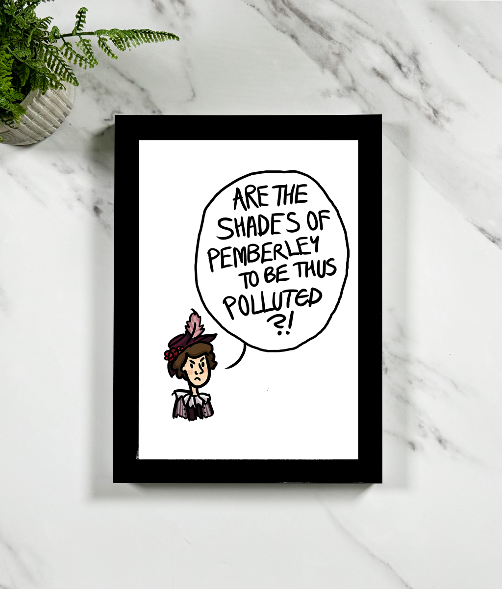 Shades of Pemberley Framed Print | thejaneaustenshop.co.uk