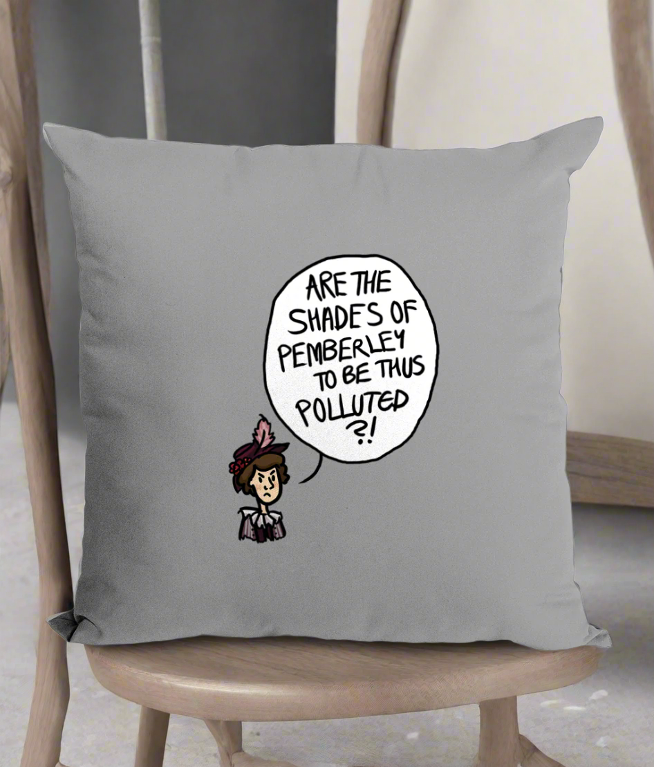 Shades of Pemberley Cushion | thejaneaustenshop.co.uk