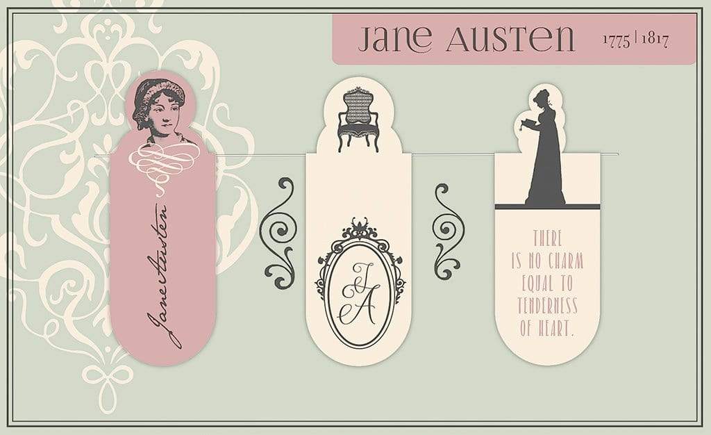 Jane Austen Set of 3 Magnetic Bookmarks | thejaneaustenshop.co.uk